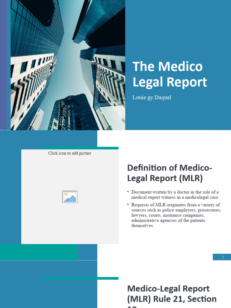 The Medico Legal Report | PDF | Psychology | Clinical Psychology
