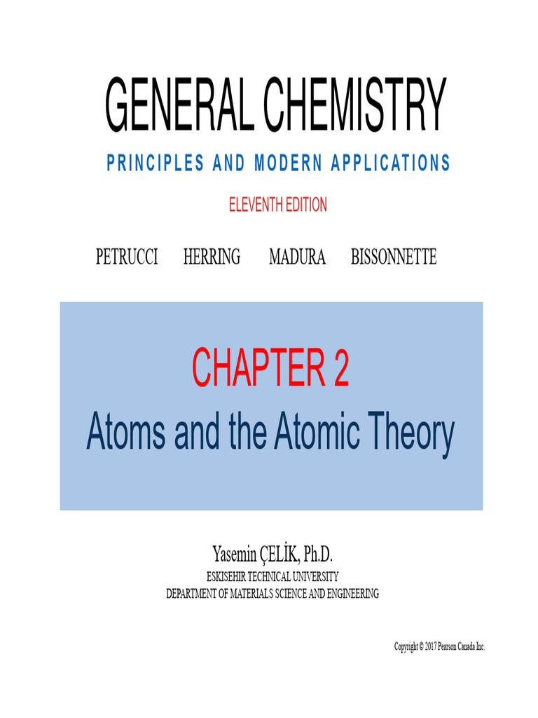 Yasemin Celik Chapter2 2022-2023 | PDF | Mole (Unit) | Atoms