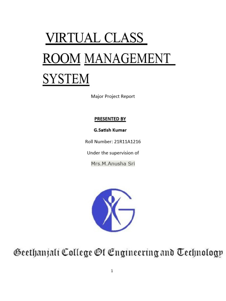 Vertual Classroon Management System | PDF | Distance Education | Websites