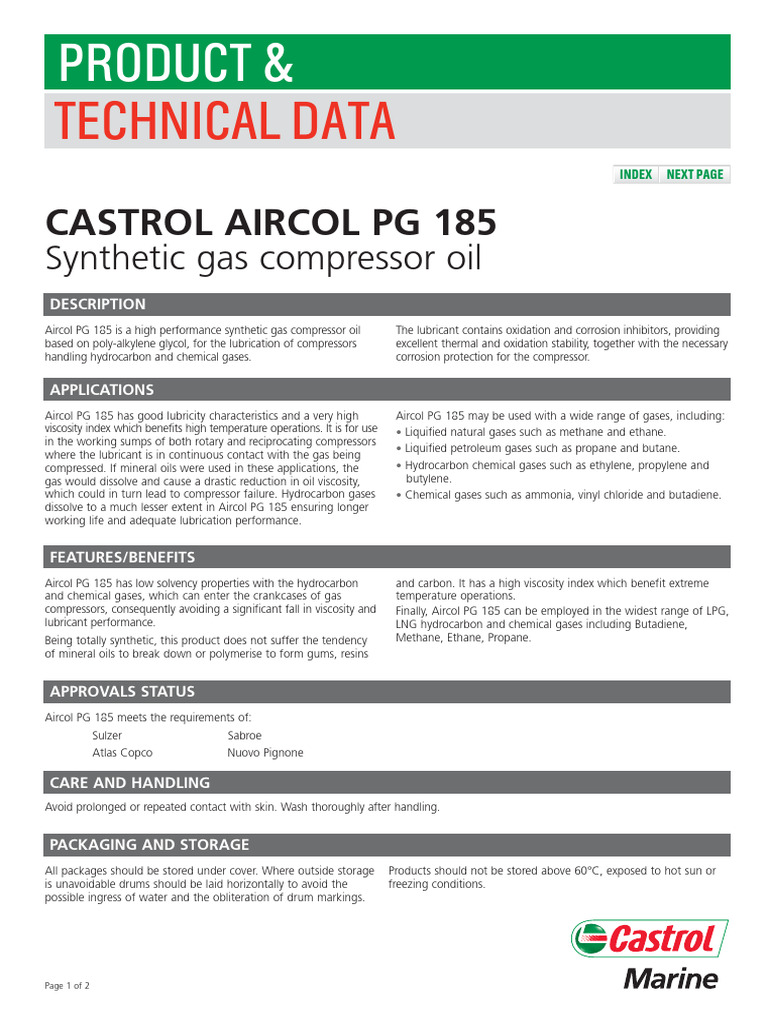 Aircol PG 185 | PDF | Hydrocarbons | Liquefied Petroleum Gas