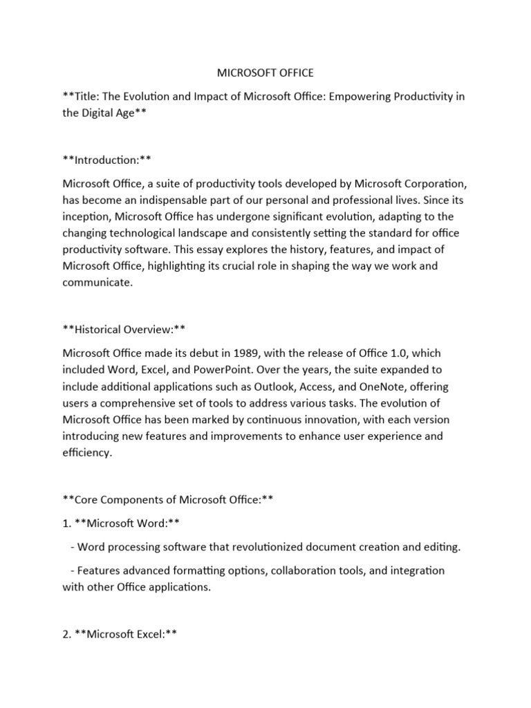 Microsoft Office | Download Free PDF | Microsoft Office | Microsoft Excel