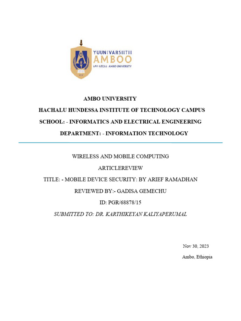 Gadisa Gemechu Art Review | PDF | Methodology | Privacy