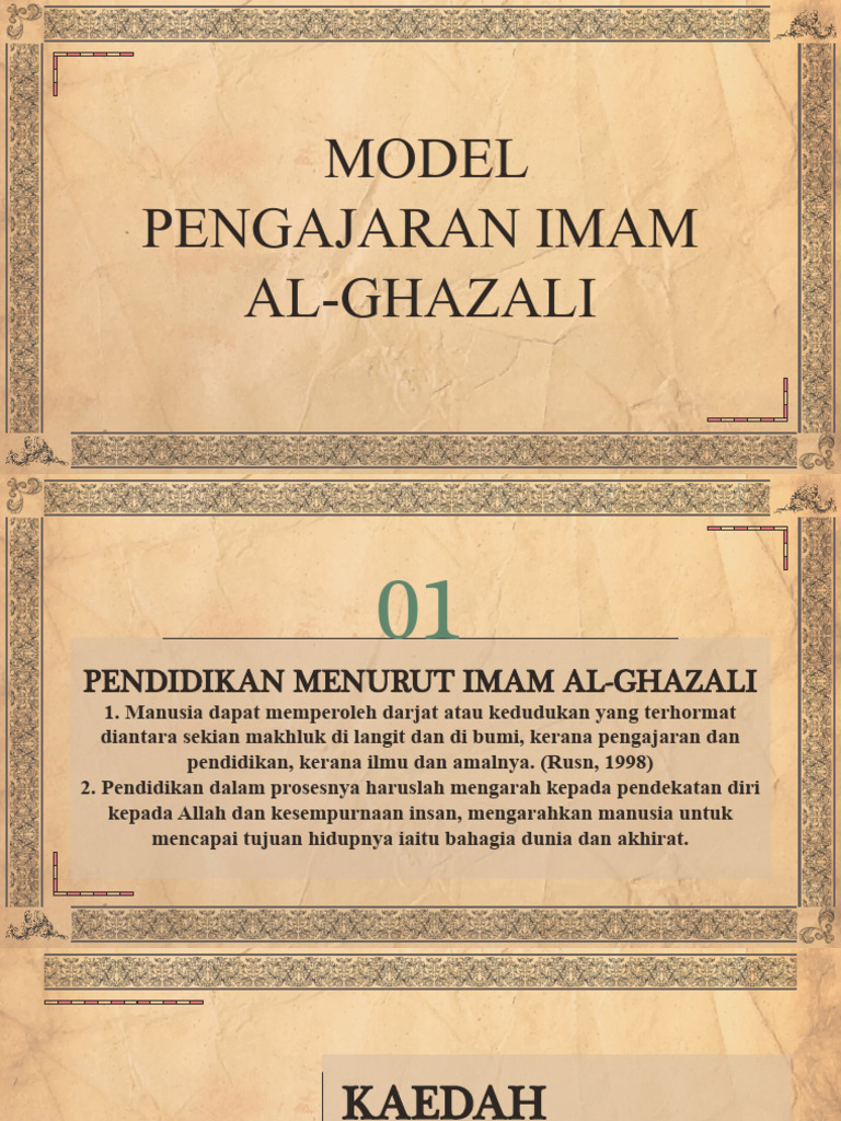 T2b MODEL PENGAJARAN IMAM AL-GHAZALI | PDF