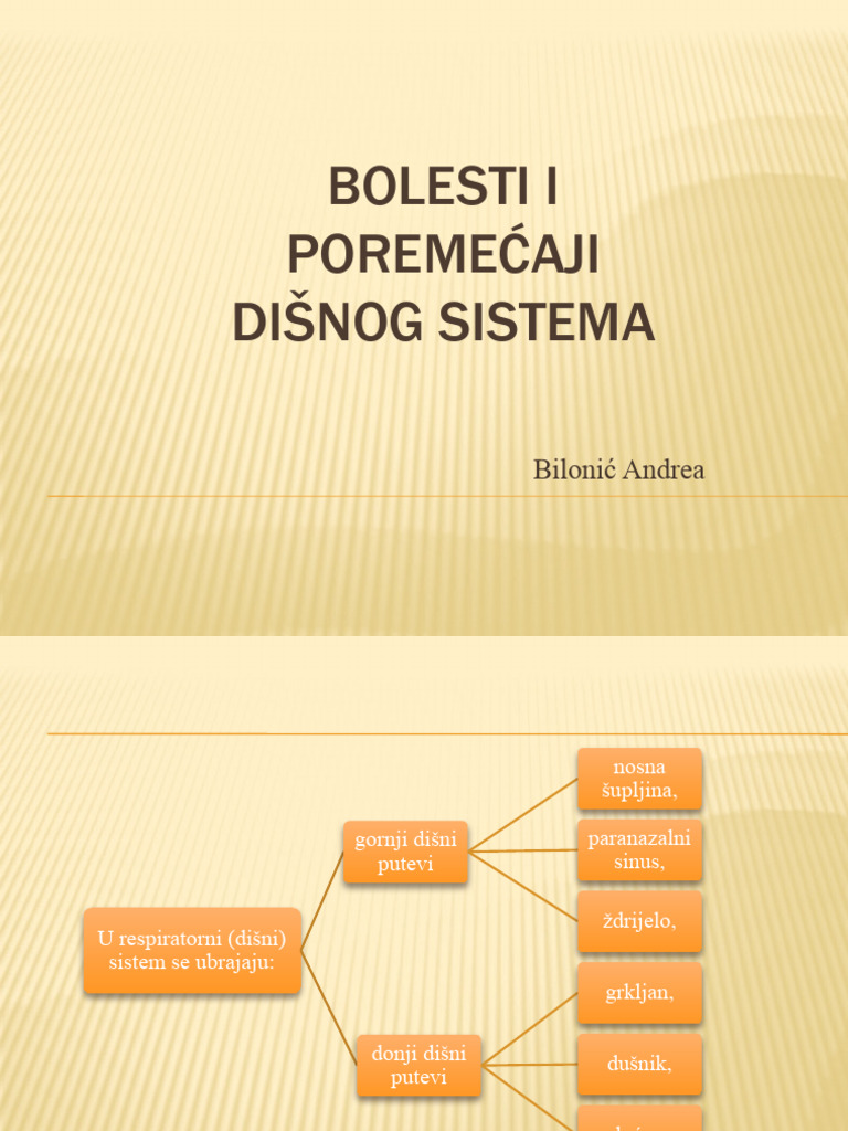 Bolesti I Poremećaji Dišnog Sistema | PDF