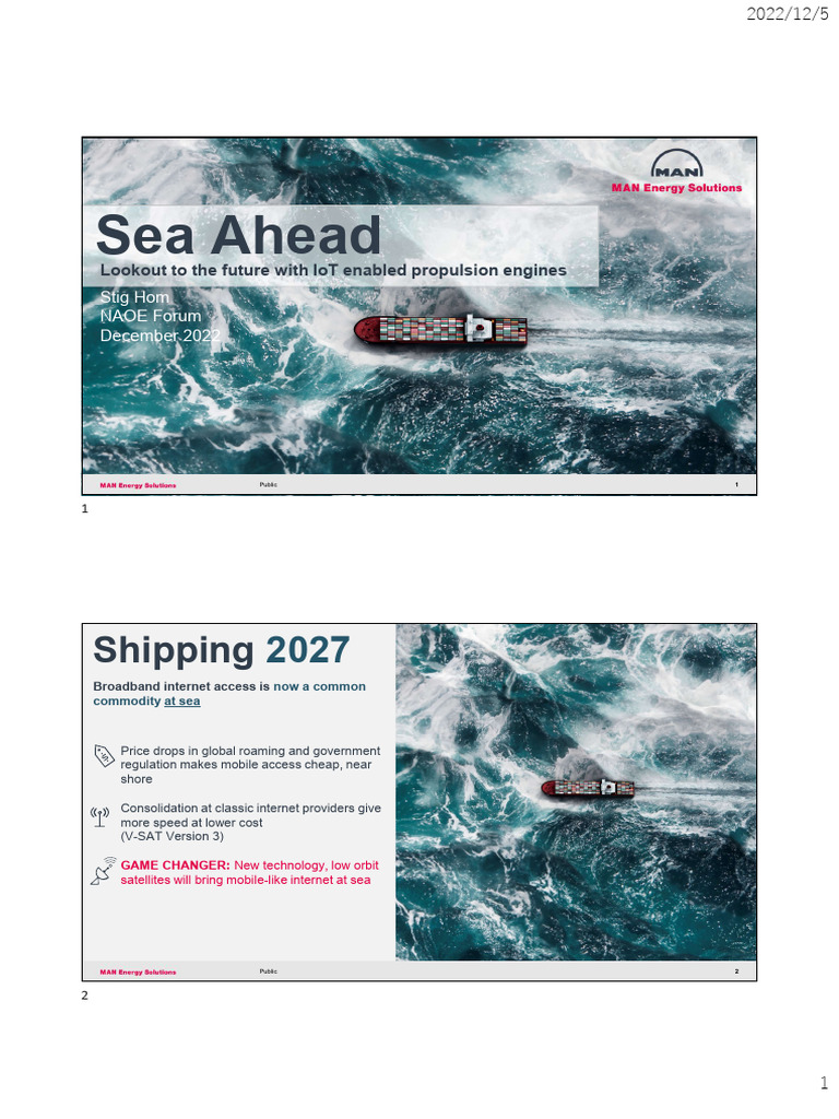 WNF2022-Sea Ahead Lookout To The Future With IoT Enabled Propulsion Engines | PDF | Outer Space ...