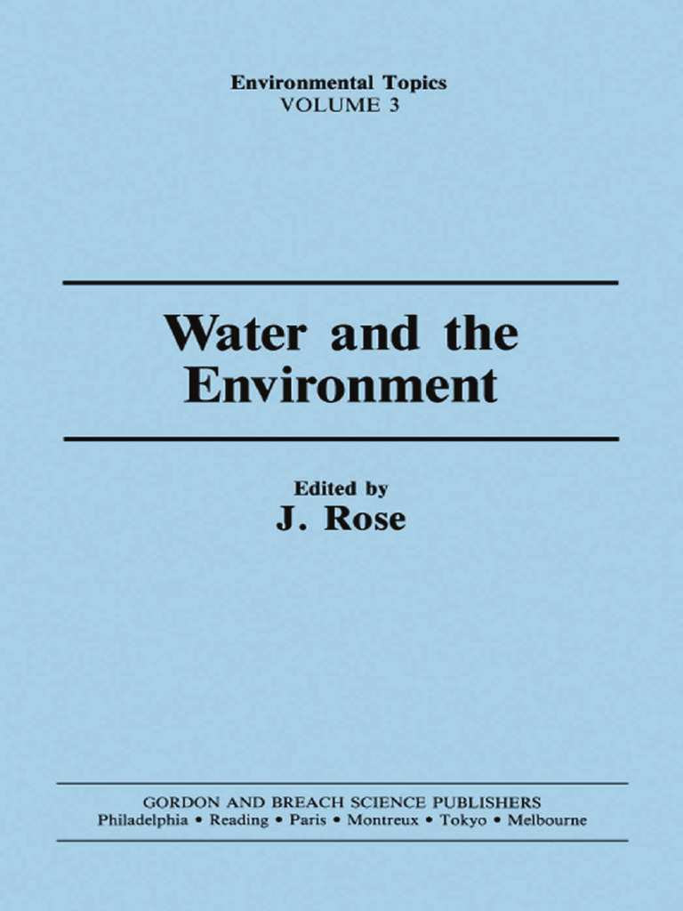 Water The Environment | PDF | Sewage | Water