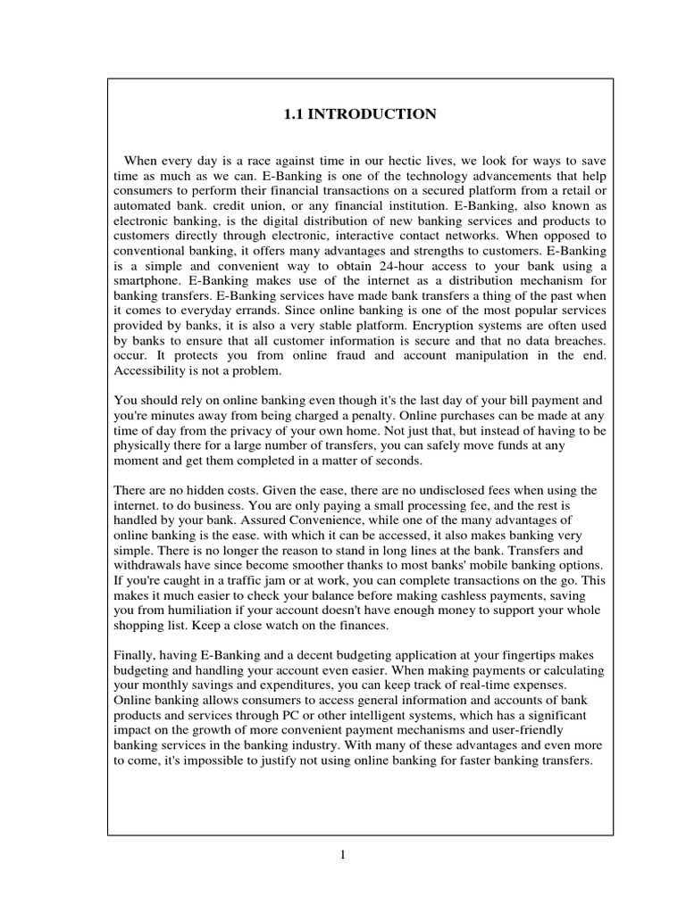 Introduction For Sbi E Banking Services | PDF | Online Banking | Banks ...