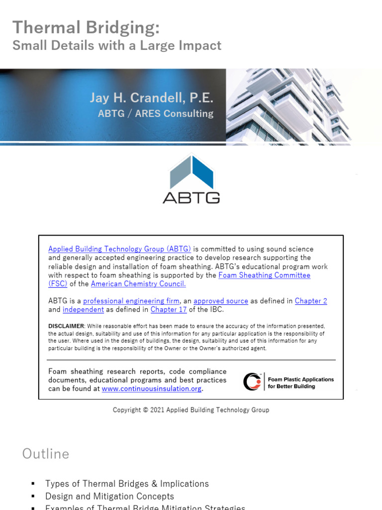 Thermal Bridging 2021 | PDF | Building Insulation | Framing (Construction)