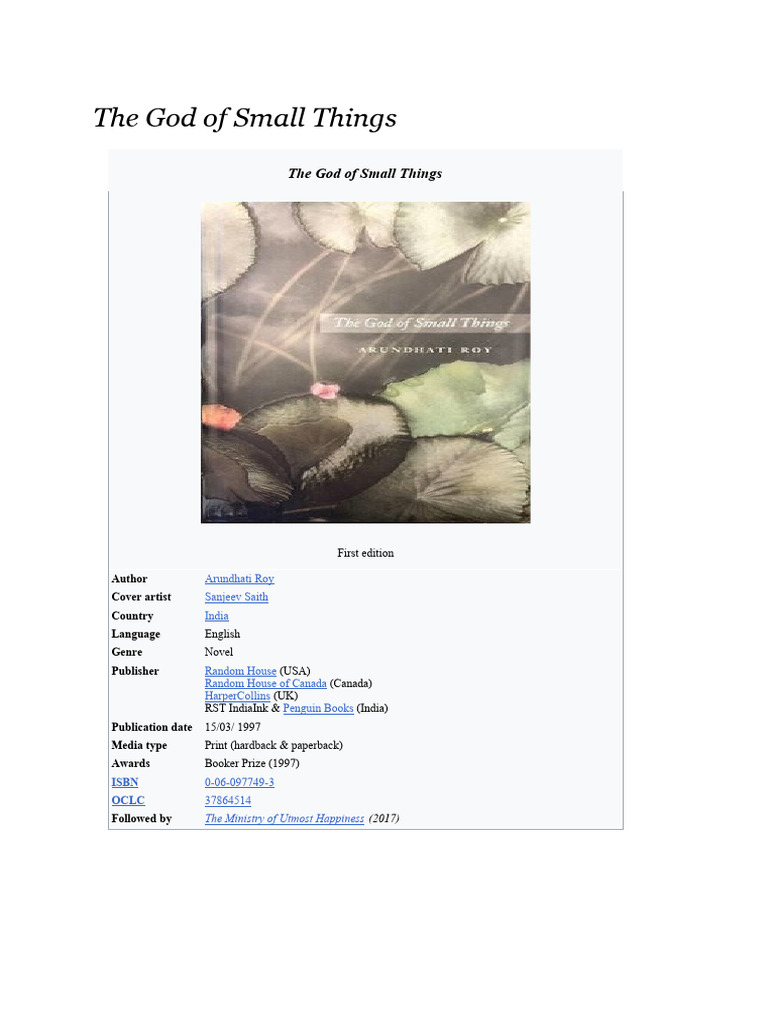 The God of Small Things | PDF