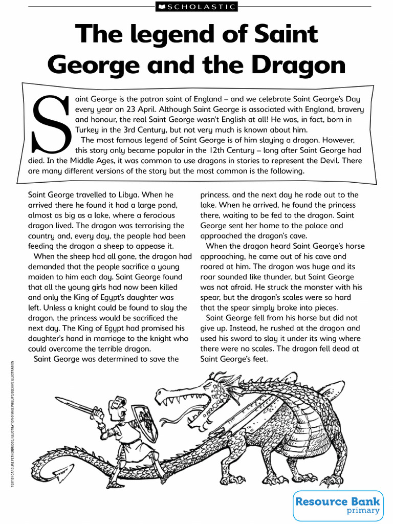 The Legend of Saint George and the Dragon | PDF