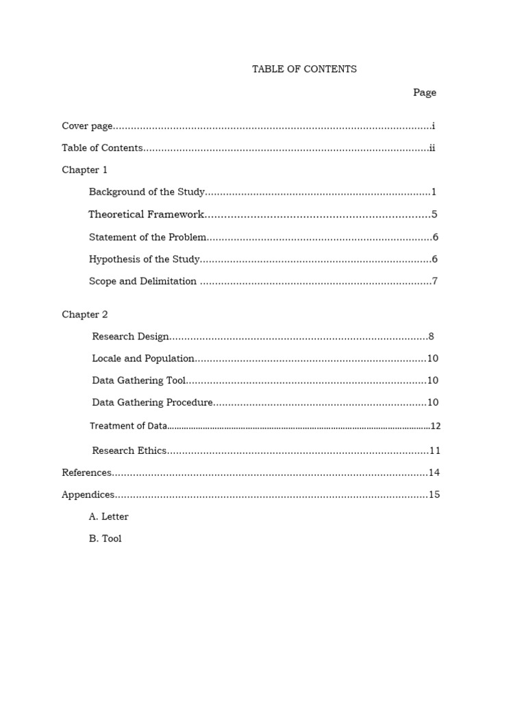 TABLE OF CONTEN Final | Download Free PDF | Methodology | Science