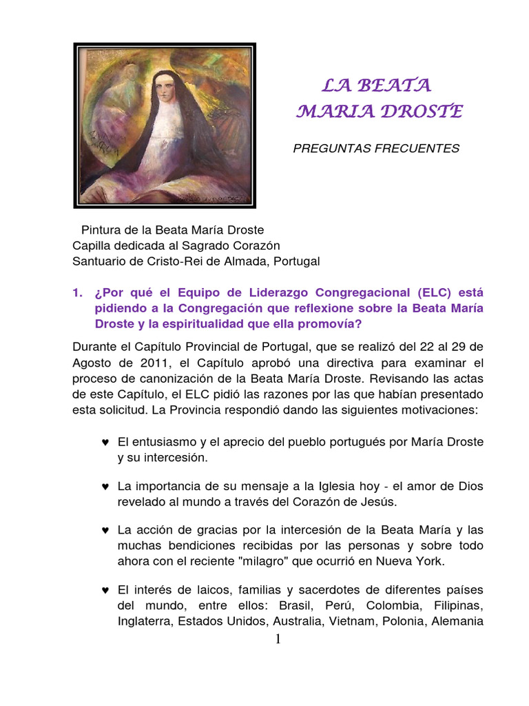 Maria Droste | PDF | María, madre de Jesús | Intercesión