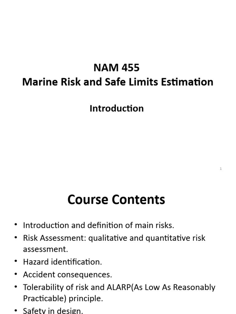 Lecture 01 Risk Analysis Introduction | PDF | Risk | Safety