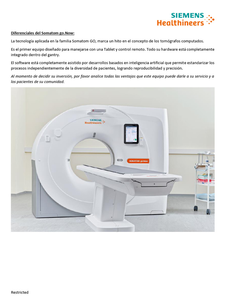 Somatom Go Now - Caracteristicas Mas Relevantes | PDF | Tableta | Software