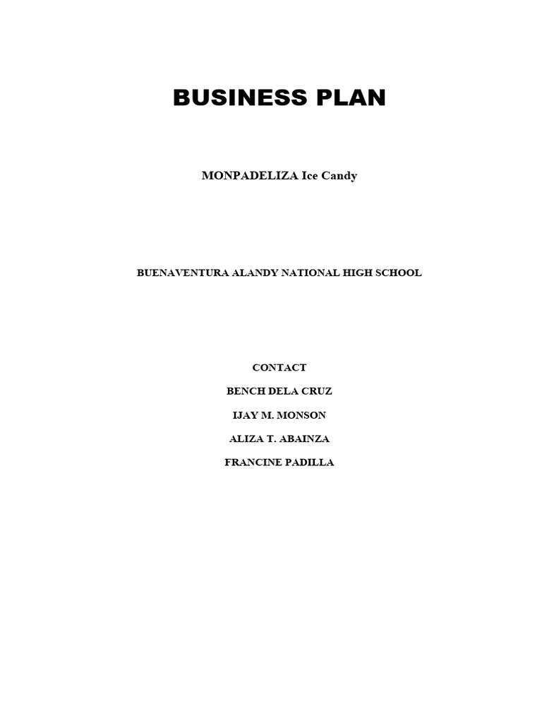 Entrepreneur Business Plan | PDF | Marketing | Candy
