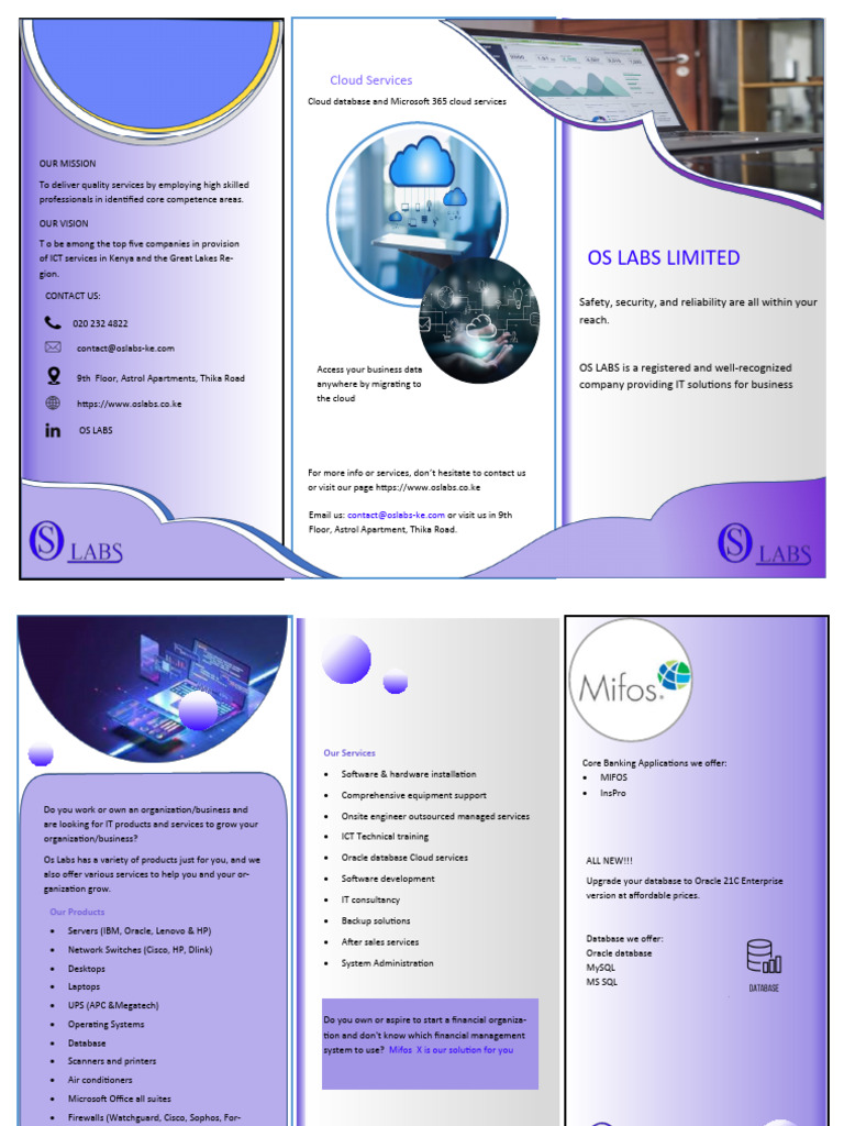 Oslabs Brochure | PDF | Databases | Cloud Computing