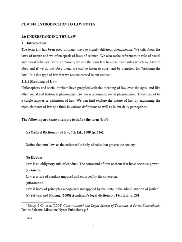 Introduction To Law Notes | Download Free PDF | Alternative Dispute ...