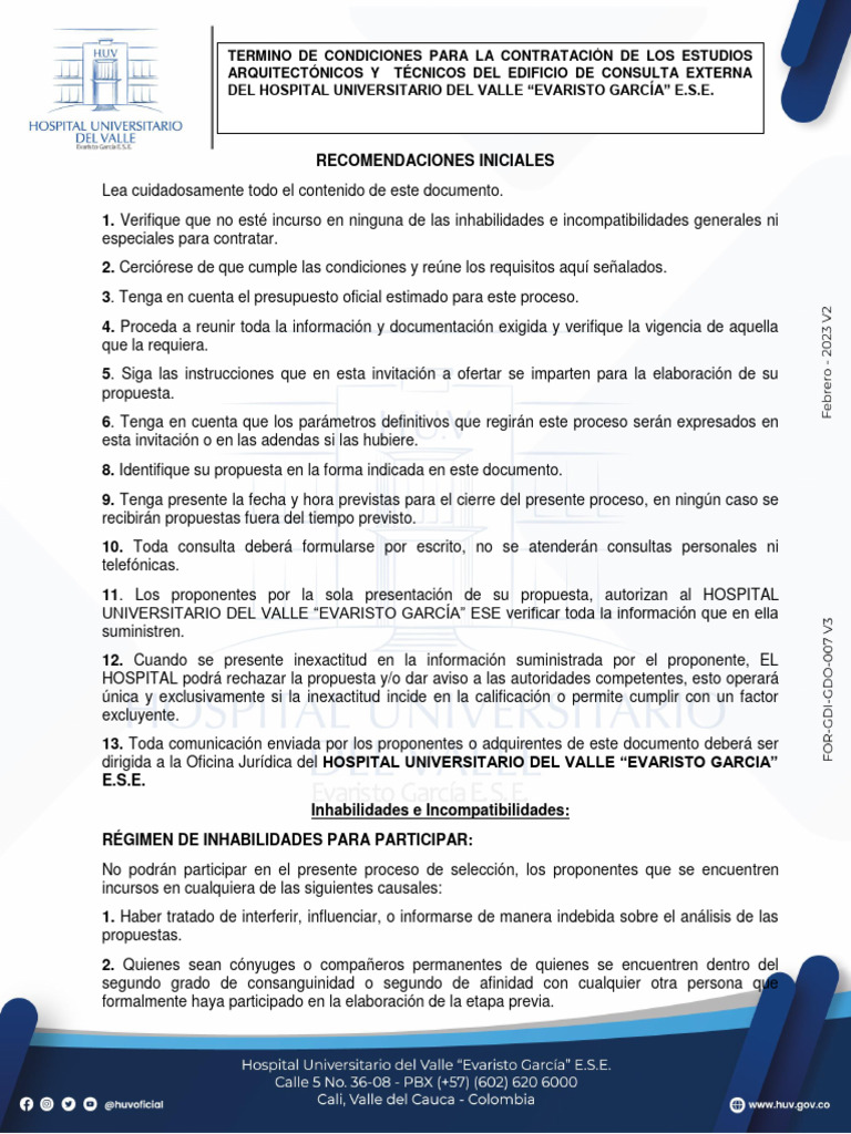 Termino Condiciones Edificio C. Externa - Docx (Actualización Nov-23-2023) | PDF | Contratista ...
