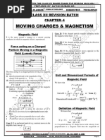 Class 12 Physics Notes Chapter 4 Moving Charges and Magnetism | PDF ...