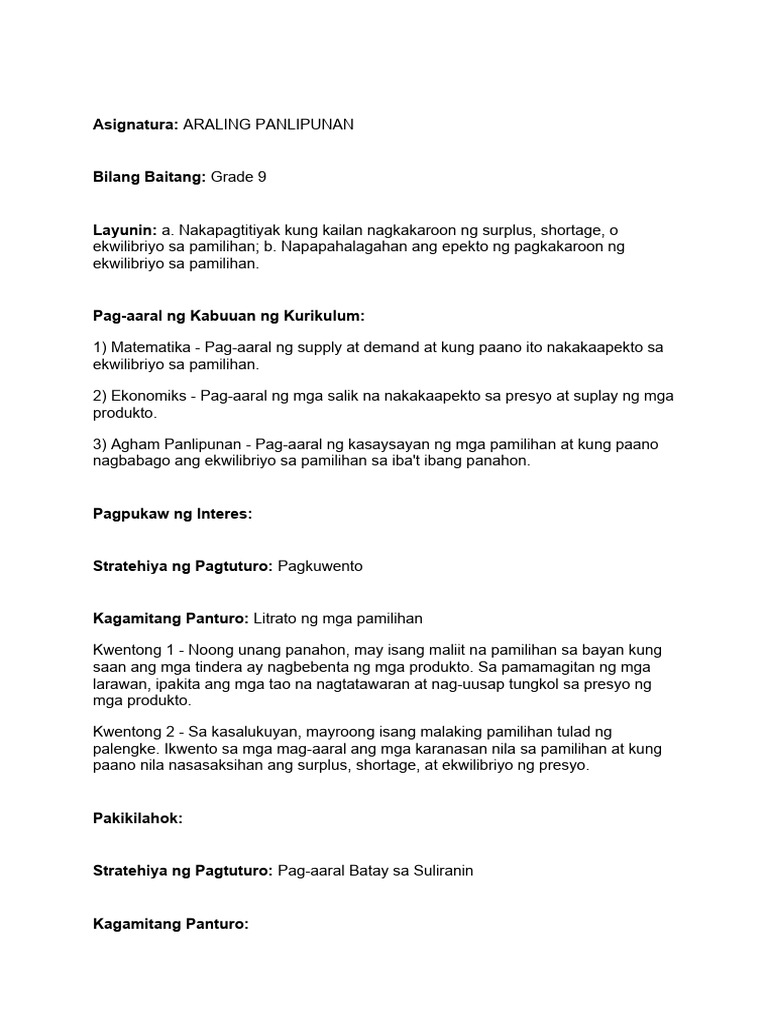 Lesson Plan | PDF