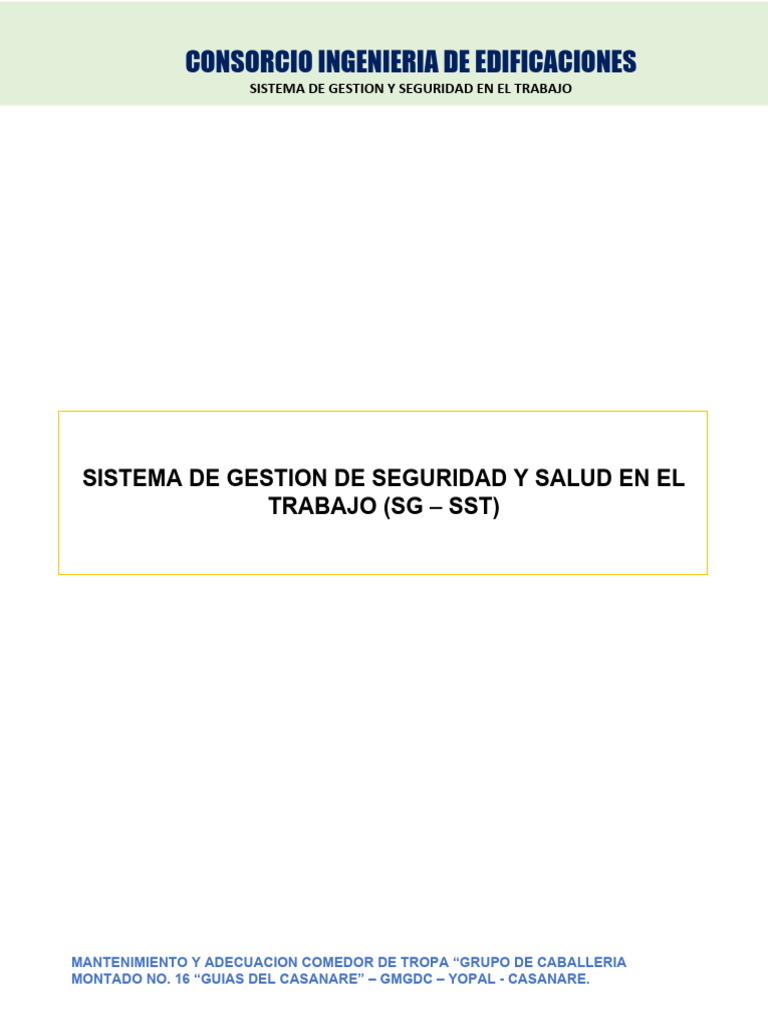 SISTEMA DE GESTION DE SEGURIDAD Y SALUD EN EL TRABAJO UTII | PDF ...