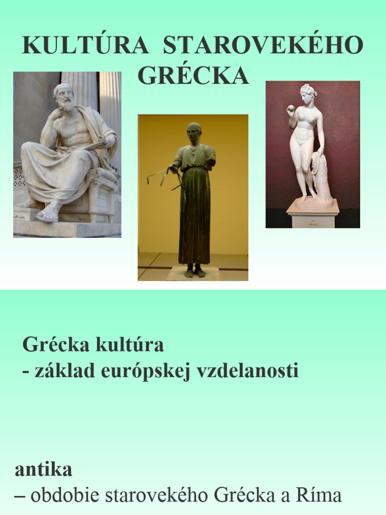 Grécka Kultúra A Umenie | PDF