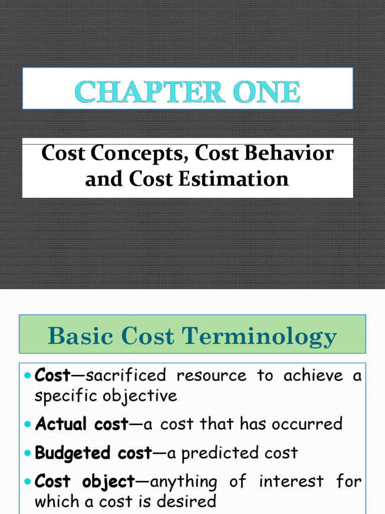 Understanding Cost Concepts and Behavior | PDF | Regression Analysis ...