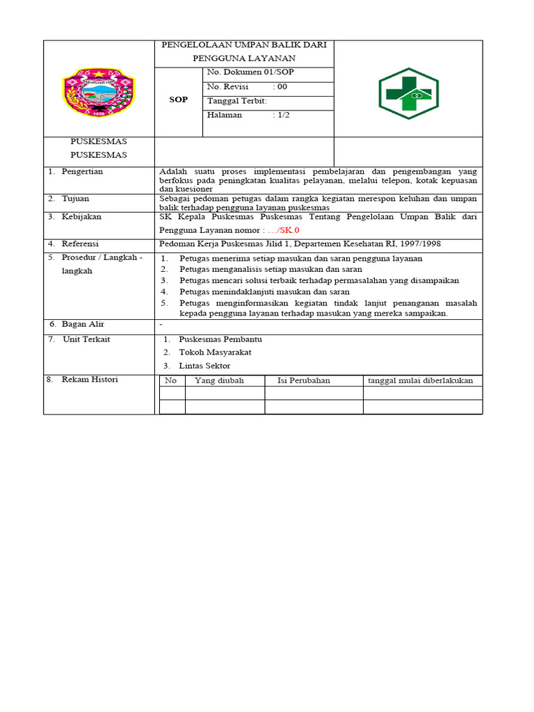 Pengelolaan Umpan Balik Puskesmas | PDF