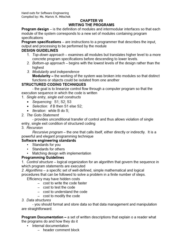 Chapter 7 Pdf Programming Computer Program 