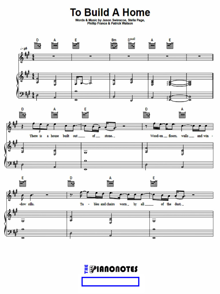 To Build A Home Sheet Music | PDF