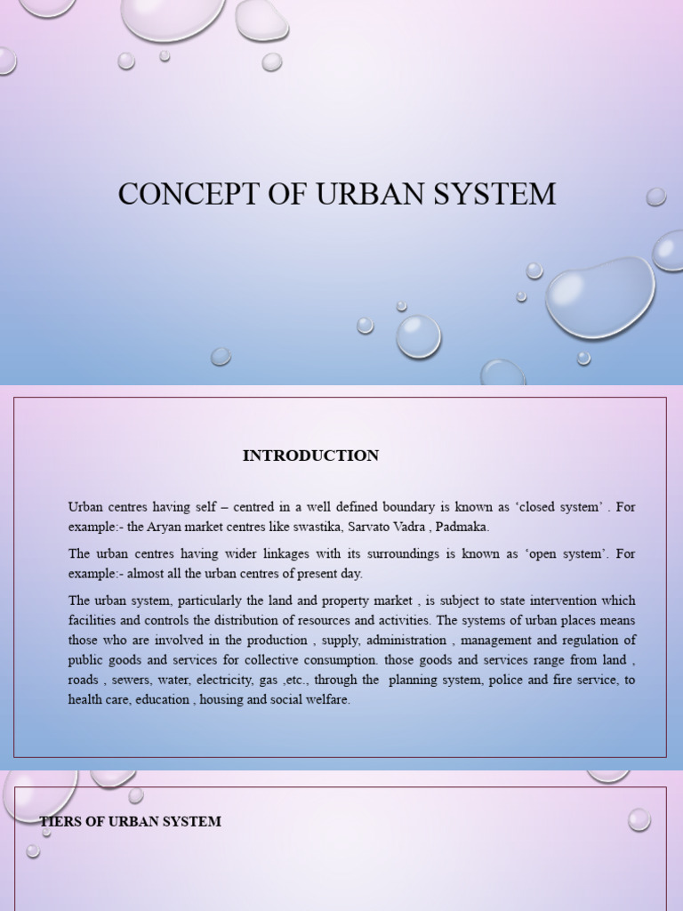 Concept of Urban System 21513034 | PDF | Sustainable City | Sustainability