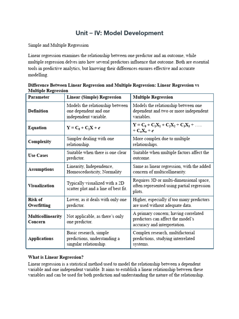 Data Science Unit 4 | PDF | Linear Regression | Errors And Residuals