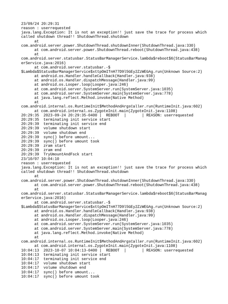 Power Off Reset Reason Backup | PDF | Java (Programming Language ...