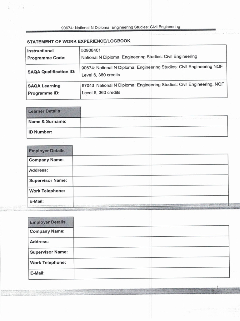 Civil Engineering Logbook | PDF