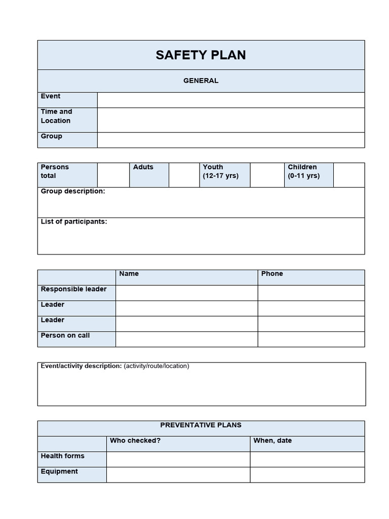 ENG - Safety Plan | PDF | Risk | Workplace