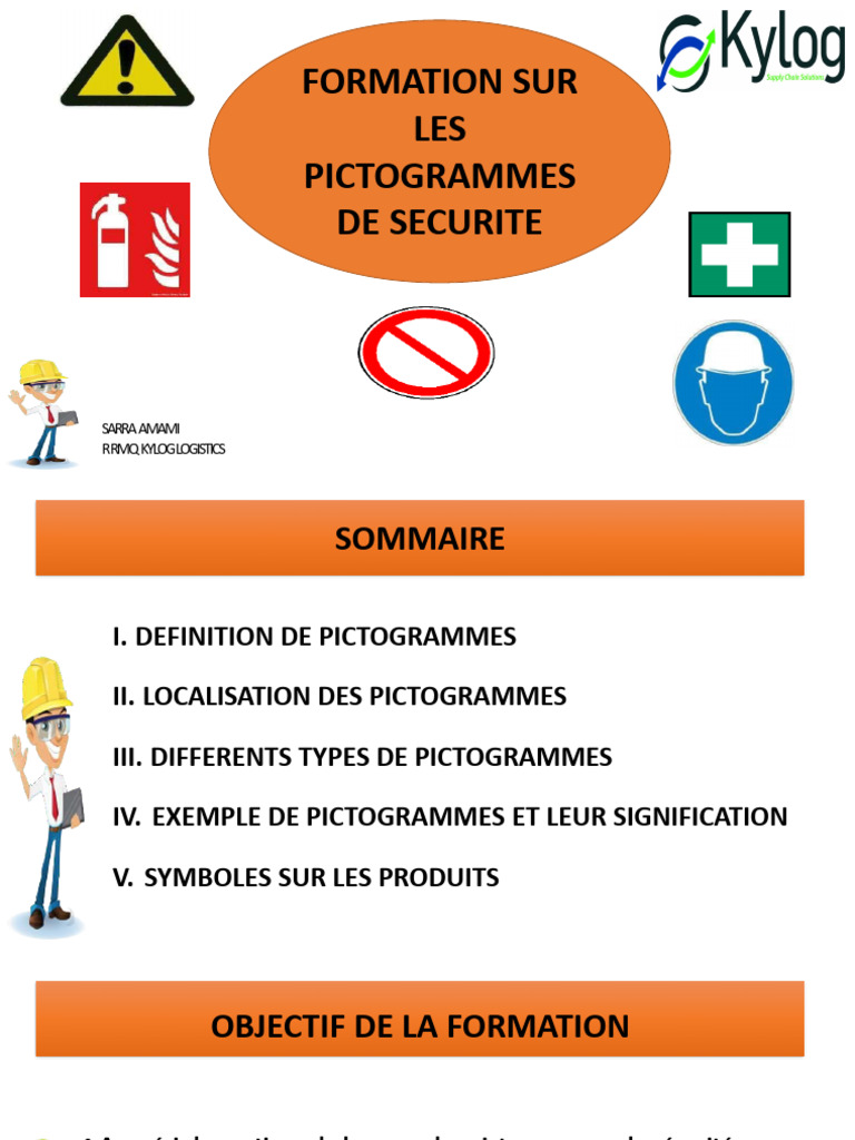 FORMATION SUR LES PICTOGRAMMES DE SECURITE | PDF | Rouge | Vert