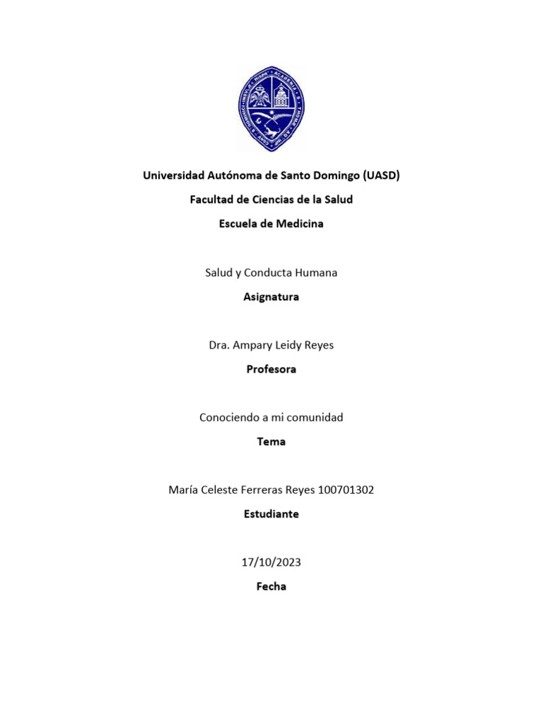 Conociendo Mi Comunidad | PDF