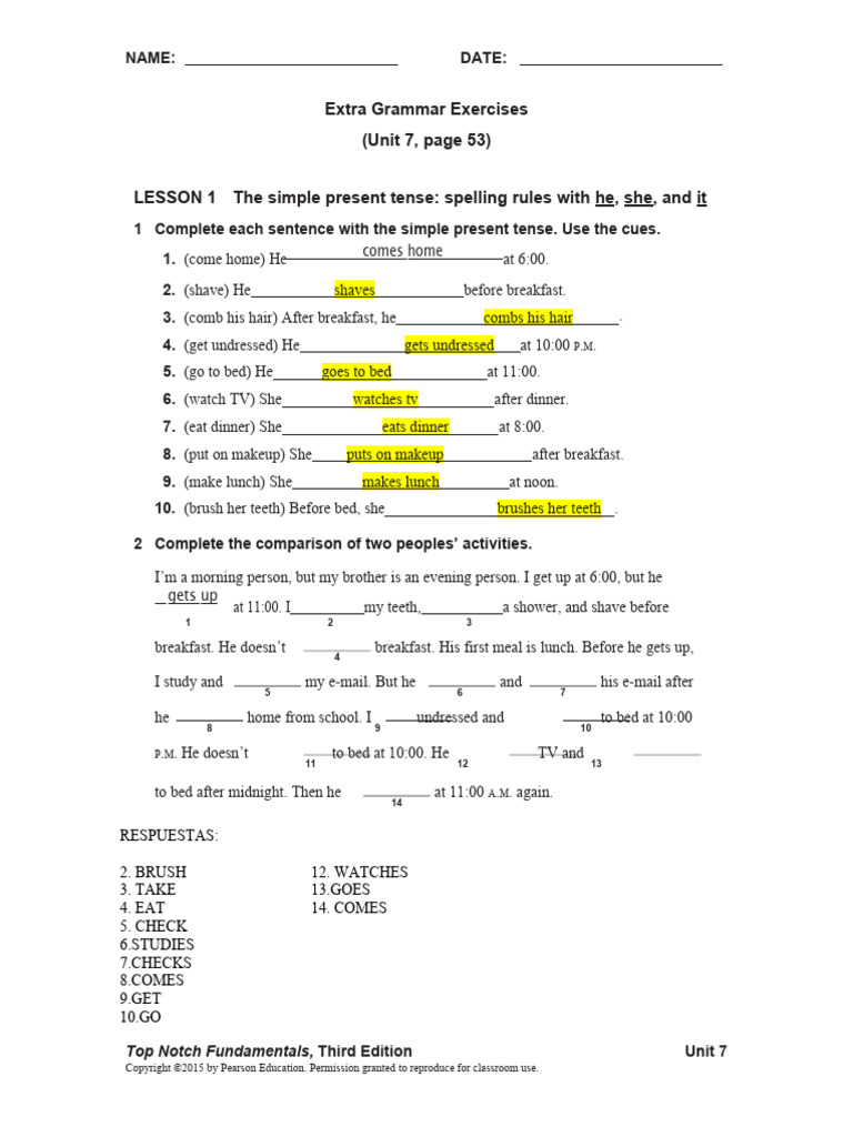 H3 Completar | PDF | Lunch | Workweek And Weekend