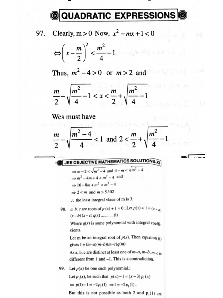 Quadratic Equations (Numerical Sums) | PDF