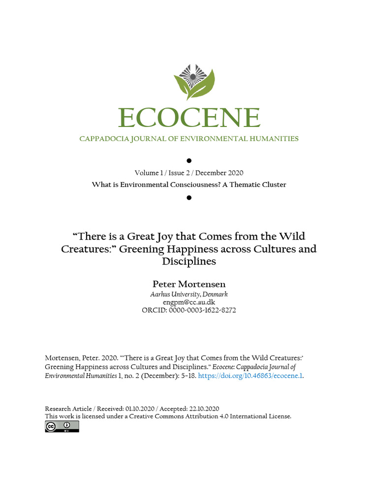 Greening Happiness: Nature's Role in Well-Being | PDF | Happiness