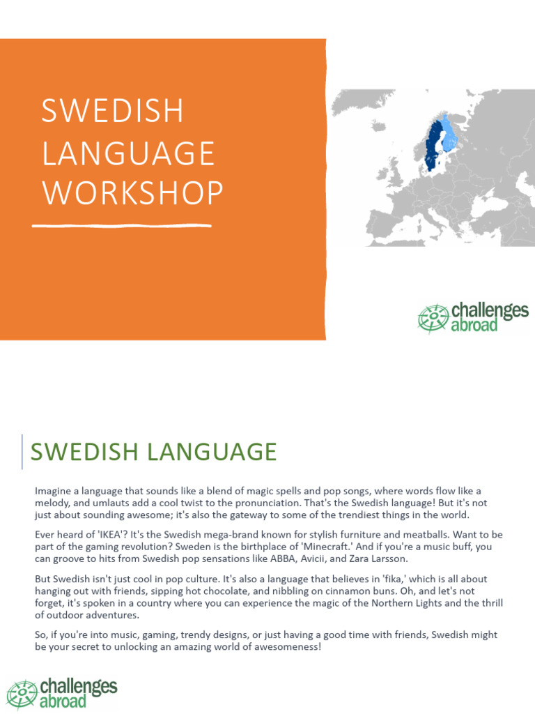 Swedish Language Workshop | PDF