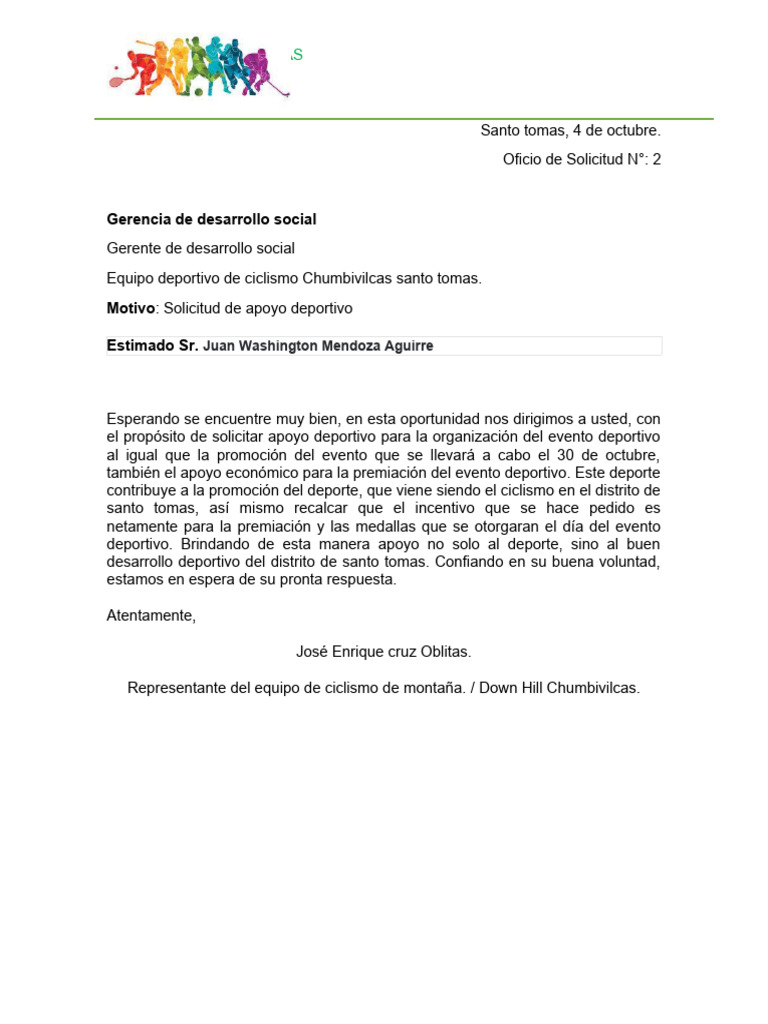 Formato-Para-Oficio-De-Solicitud-De-Apoyo-Deportivo 2 | PDF Formato-Para-Oficio-De-Solicitud-De-Apoyo-Deportivo 2 | PDF