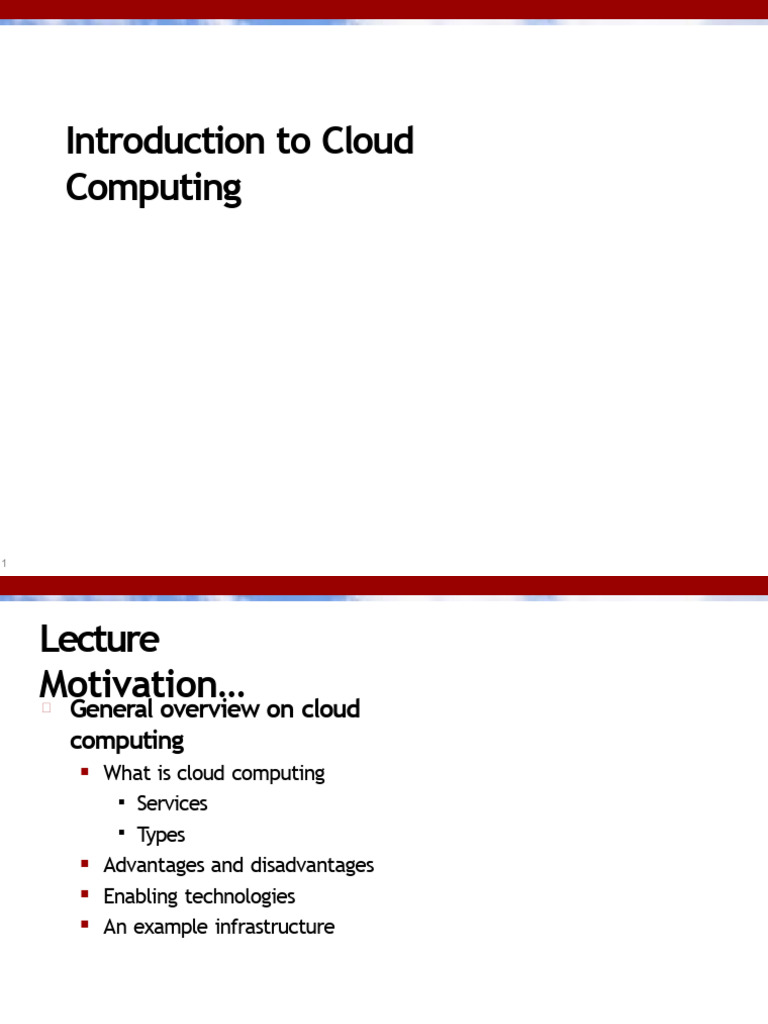 Introduction to Cloud Computing Basics | PDF | Cloud Computing ...