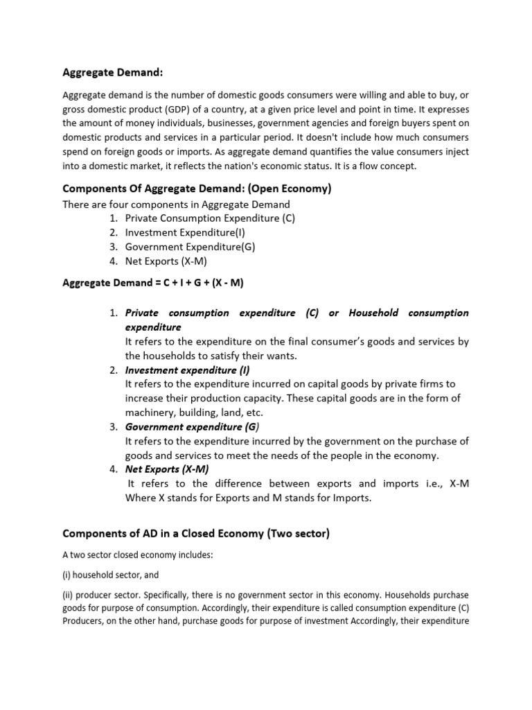 Aggregate Demand | PDF | Aggregate Demand | Consumption (Economics)