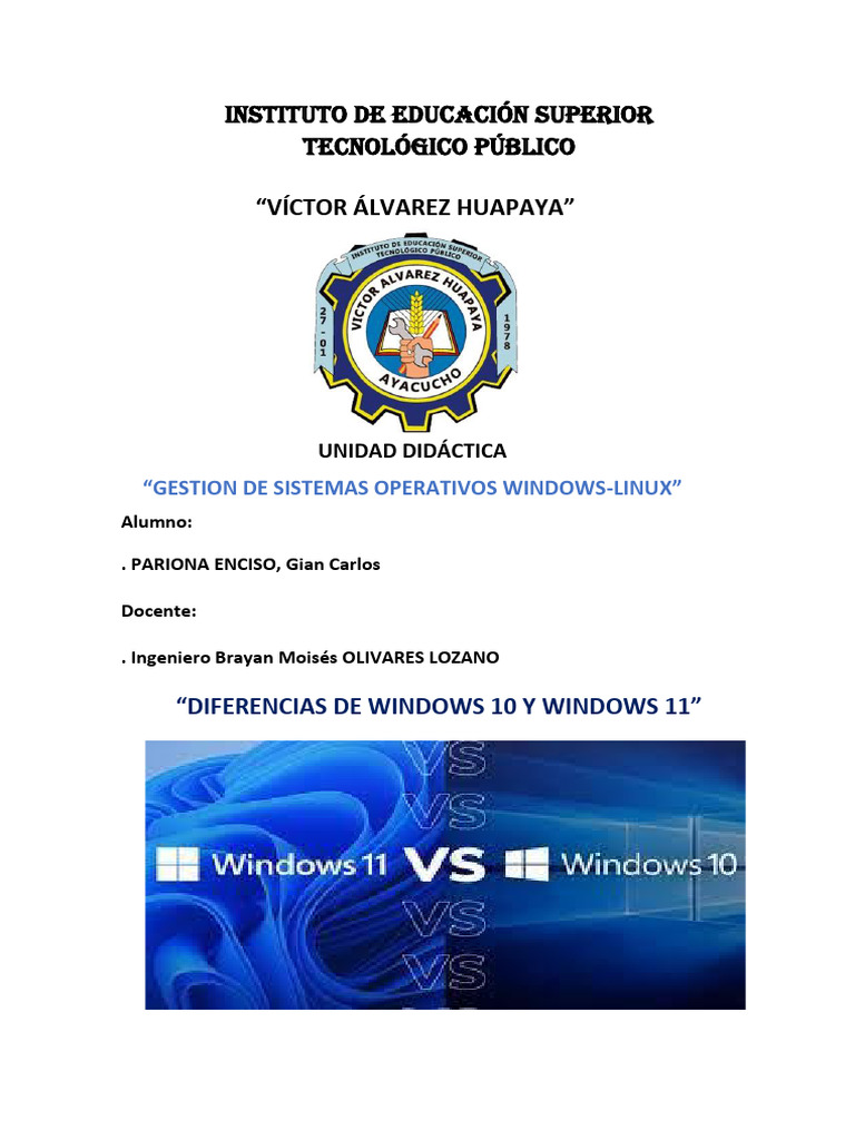 Diferencias Entre Windows 10 y Windows 11 | PDF | Windows 10 ...
