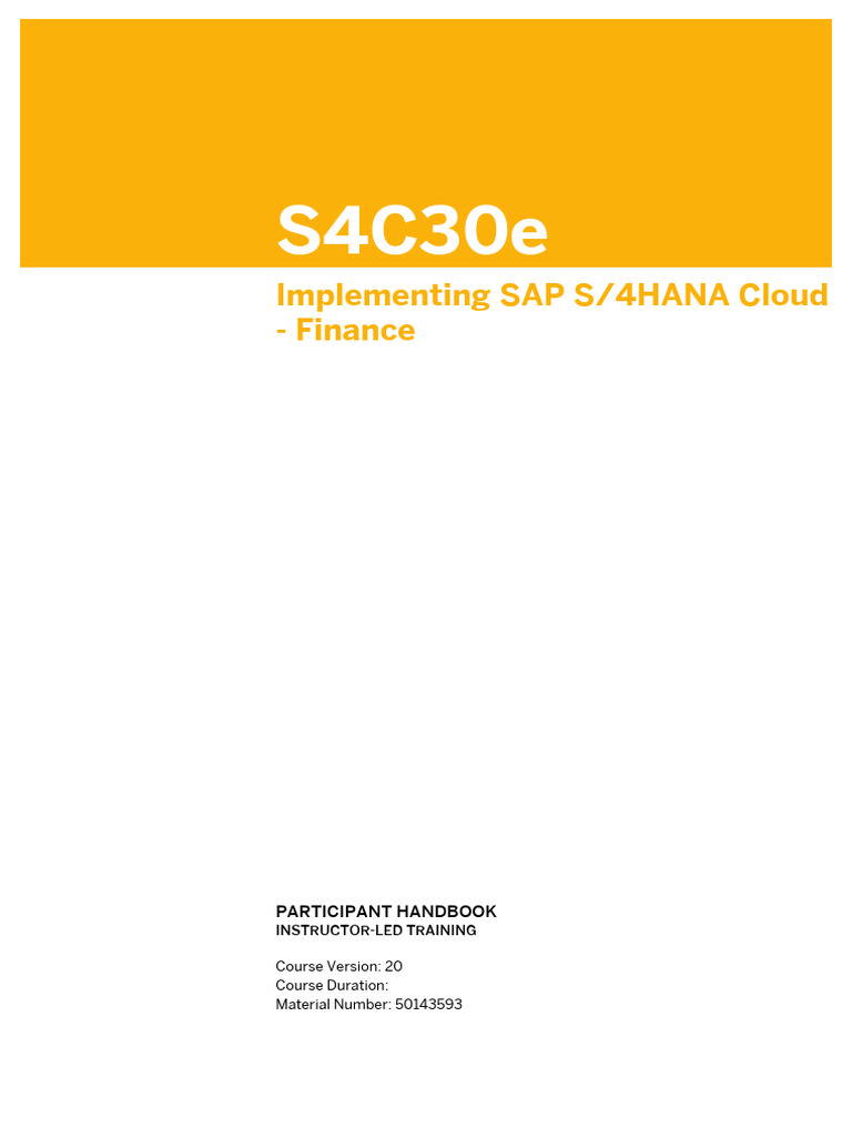 SAP S4 Hana Finance | PDF | Cloud Computing | Analytics