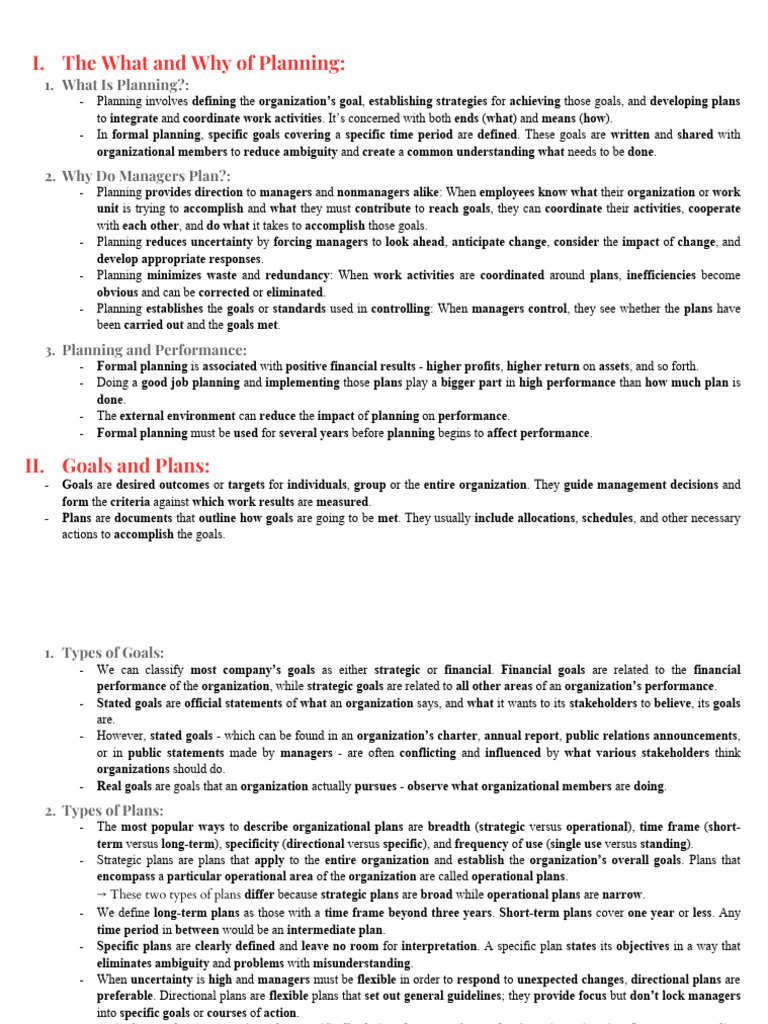 Understanding Effective Planning Strategies | PDF | Goal | Goal Setting