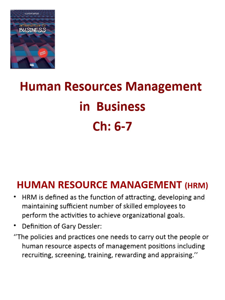 6 and 7. HRM | PDF | Performance Appraisal | Human Resource Management