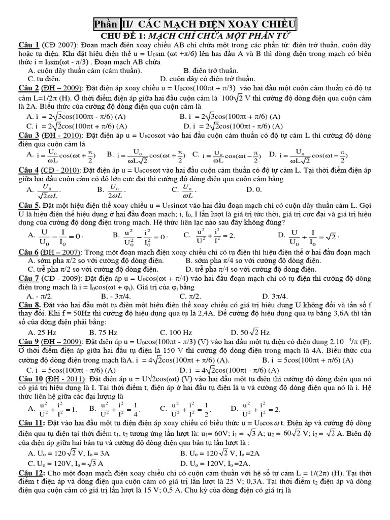 Cac Loai Mach Dien | PDF