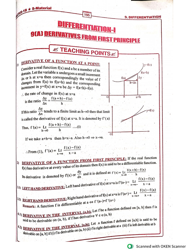 Differentiation 1 Pdf